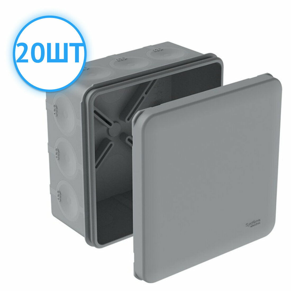 Коробка распределительная Systeme Electric MultiBox с мембранными вводами IP66 серая IMT351981 (комплект из 20 шт.)