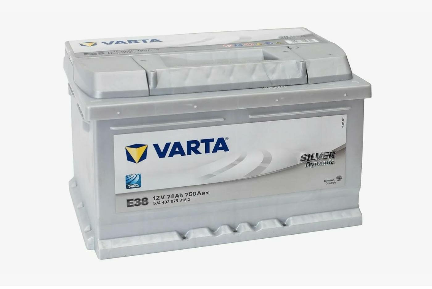 Аккумулятор автомобильный VARTA E38 SILVER dynamic 74 а/ч 750А VAR574402-SD