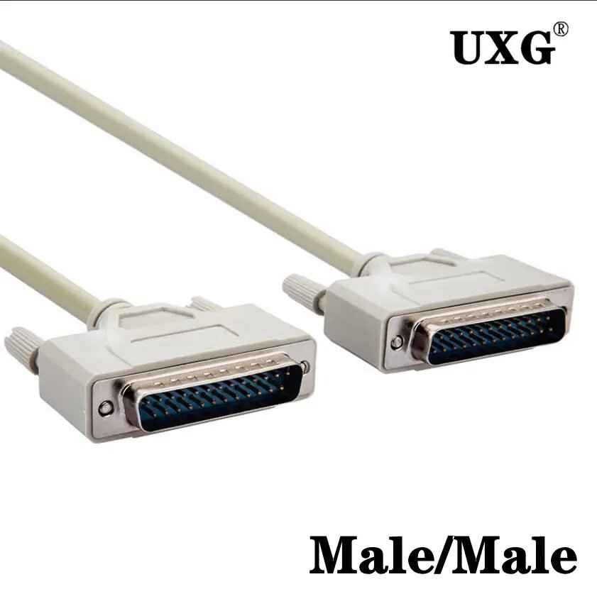 UXG DB25 параллельный кабель M-M, 10 м, серый
