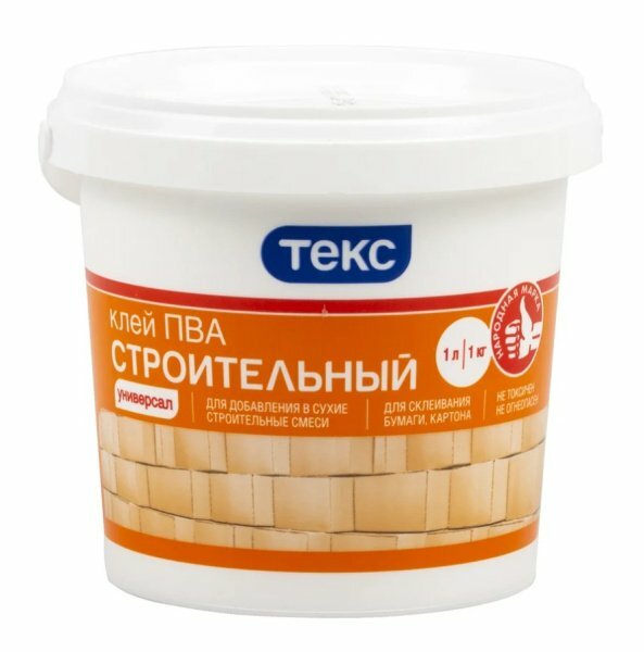 Клей ПВА Строительный 1 кг (Текс)