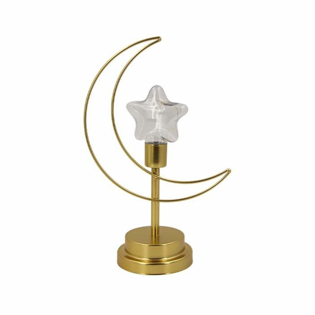 Декоративная настольная лампа, украшения для Рамадана, светящиеся полумесяцы, лампа в форме луны, - Луна