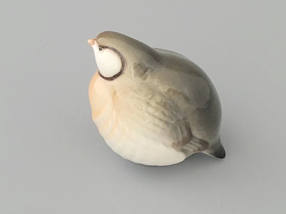 Фарфоровая скульптура "Каменная Куропатка № 1", Императорский фарфоровый завод 6,3 см, авторская роспись