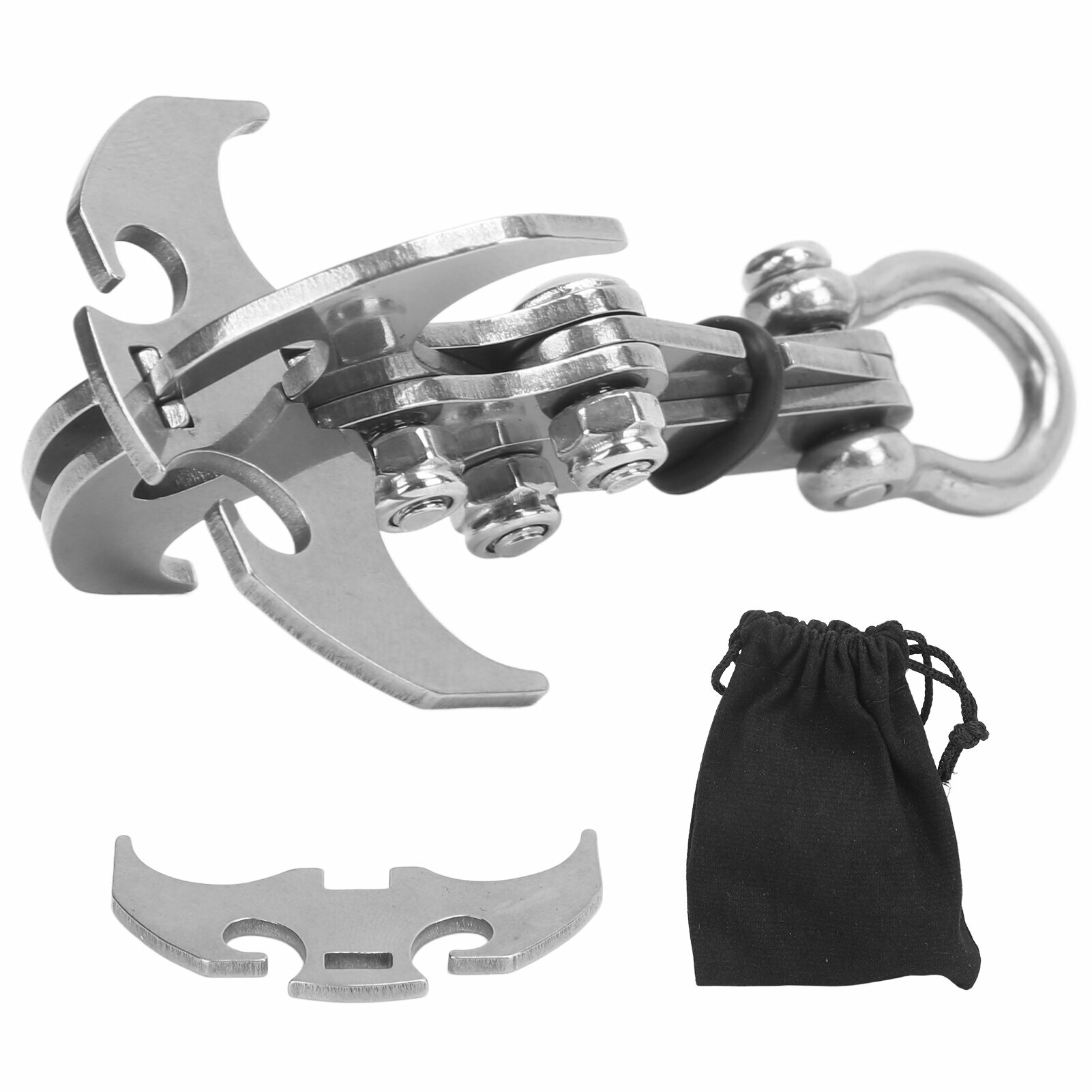 Крюк Выживания Многофункциональный Грейферный Крюк из Нержавеющей Стали для Наружного Альпинизма, Восхождения На Кемпинг