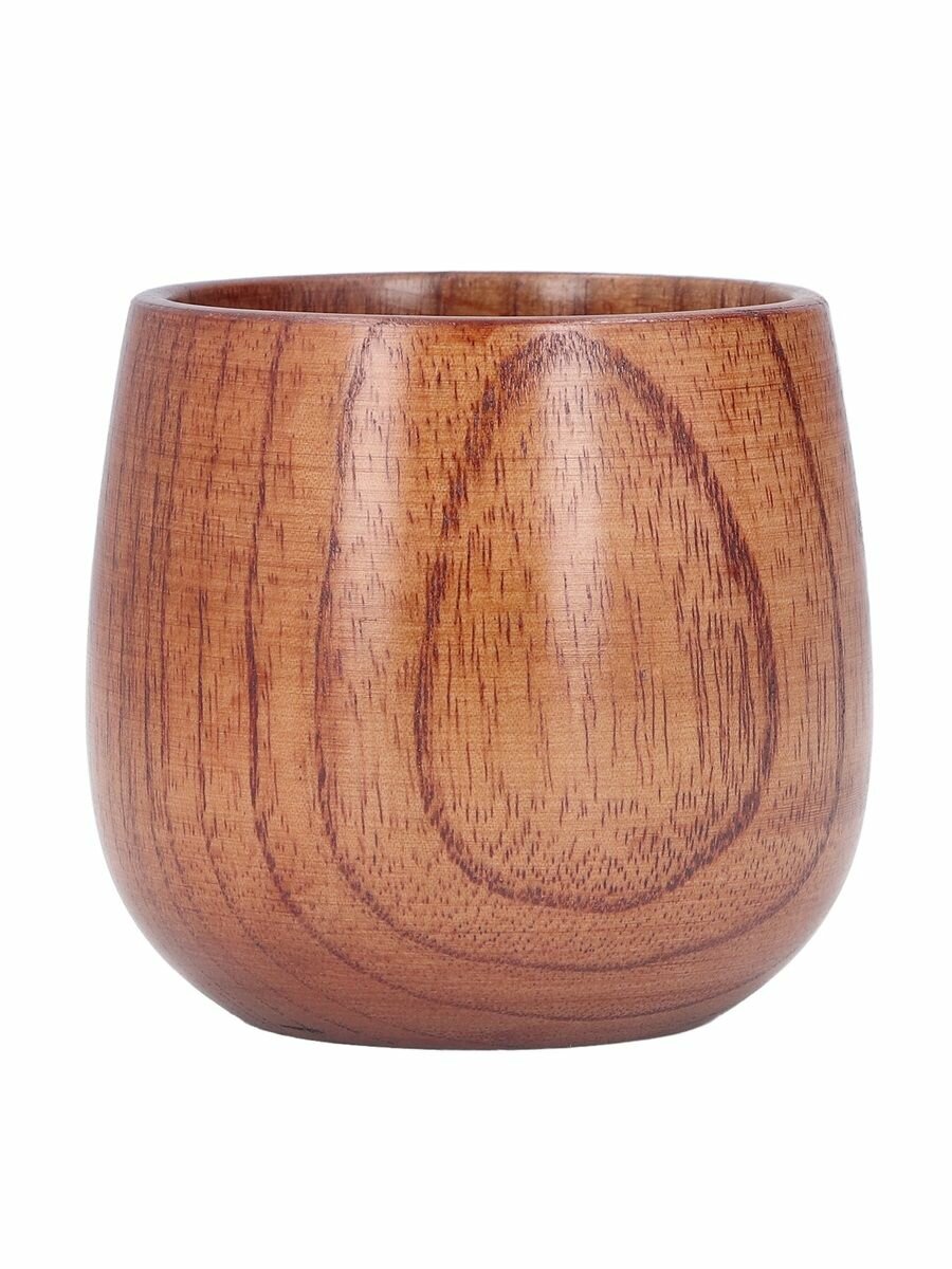 Большая деревянная чашка для воды, чая, вина, кофе, кухонный бар, классическая деревянная чашка, простой дизайн, элегантное украшение для дома