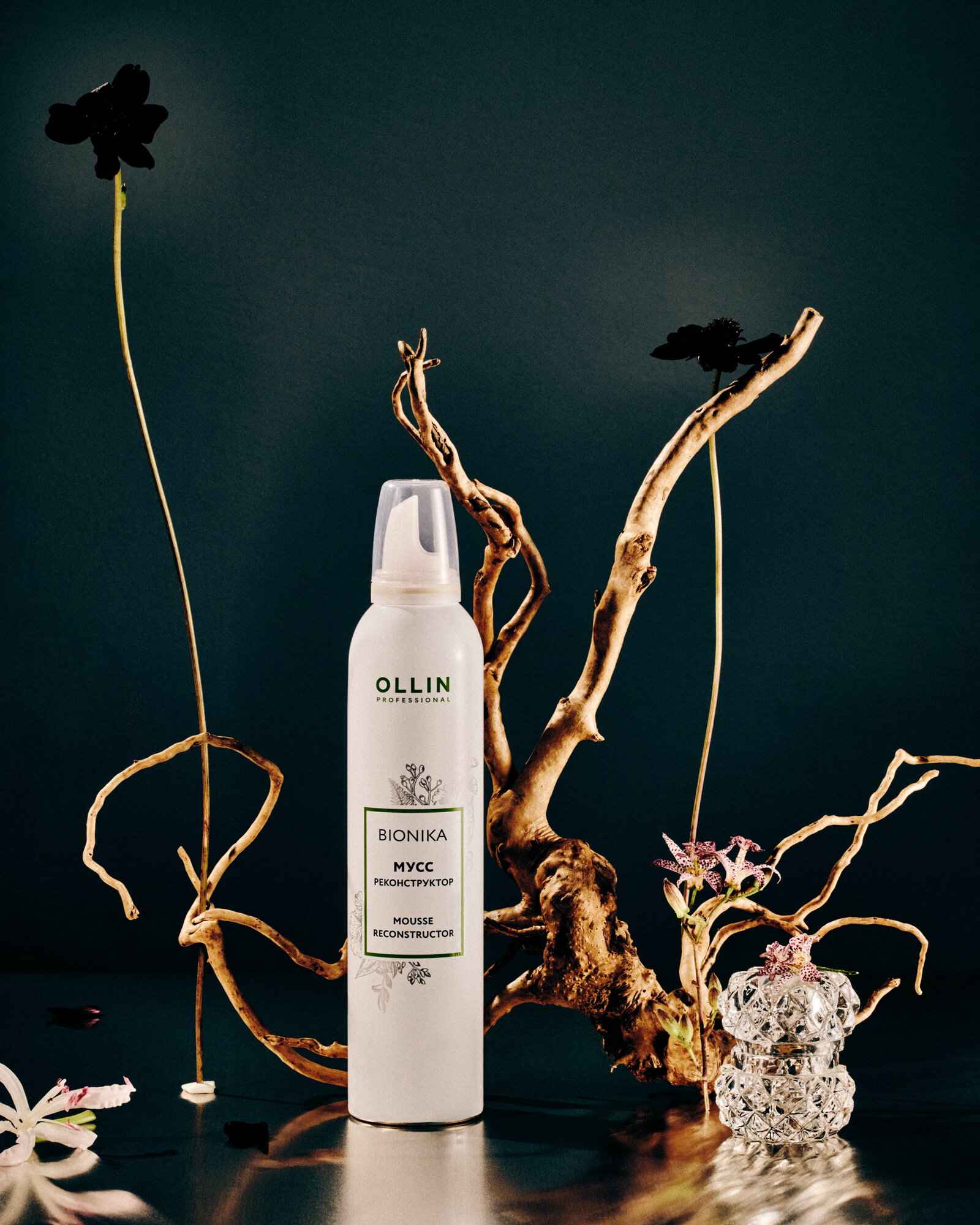 Мусс-реконструктор для всех типов волос OLLIN BioNika, аэрозоль, 300мл