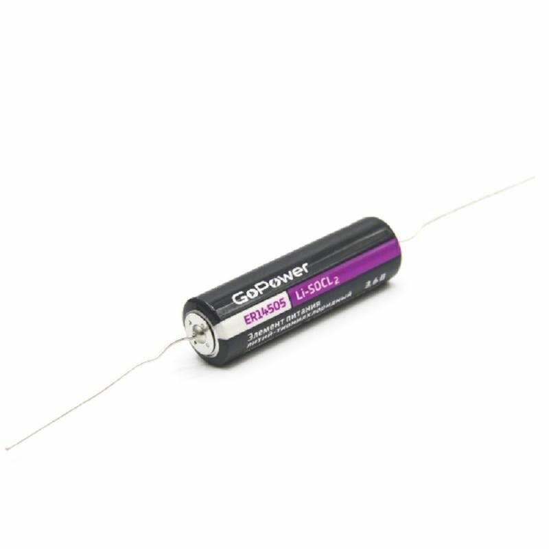 Батарейка GoPower PC1, Li-SOCl2, 3,6 В, с выводами, 14505 (00-00015332)