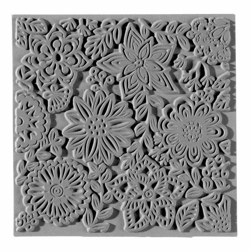 Текстурный коврик EFCO "Цветочный узор", для полимерной глины, натуральный цвет