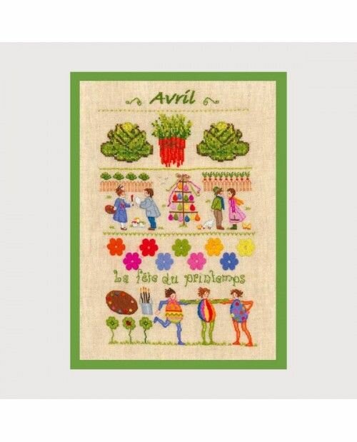 Набор для вышивания Le Bonheur Des Dames Avril, Апрель, 18х28 см (ND. BD.1153)