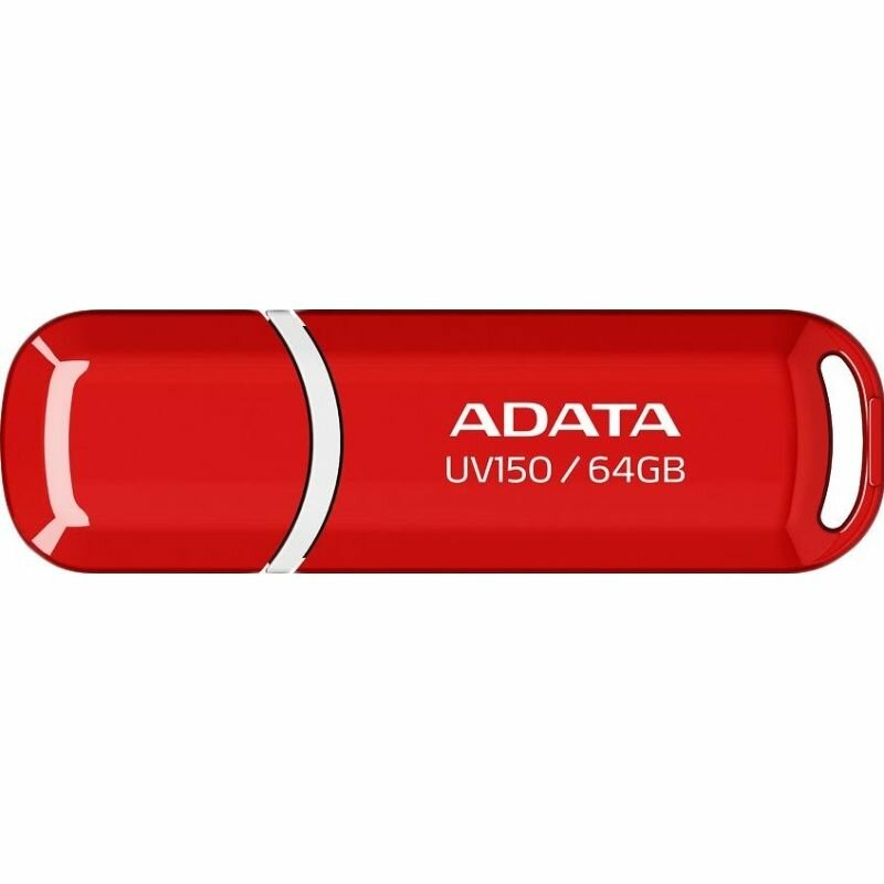 Флешка ADATA Красная, пластик, 64 Гб (AUV150-64G-RRD)