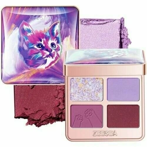 Тени для век ZEESEA Tipsy Kitty Eyeshadow Quad, тон 08, 3,5 г