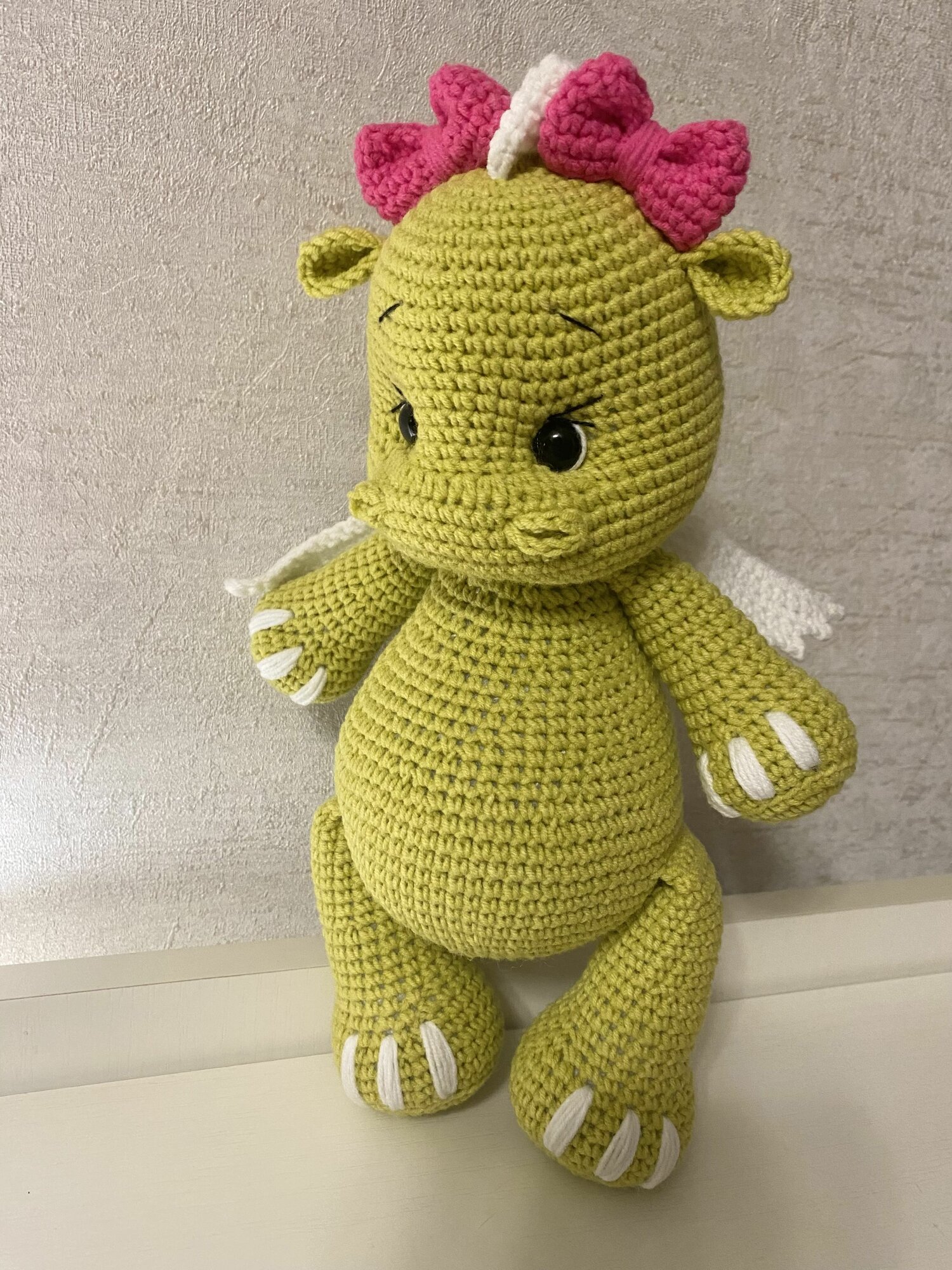 Вязаная игрушка дракон