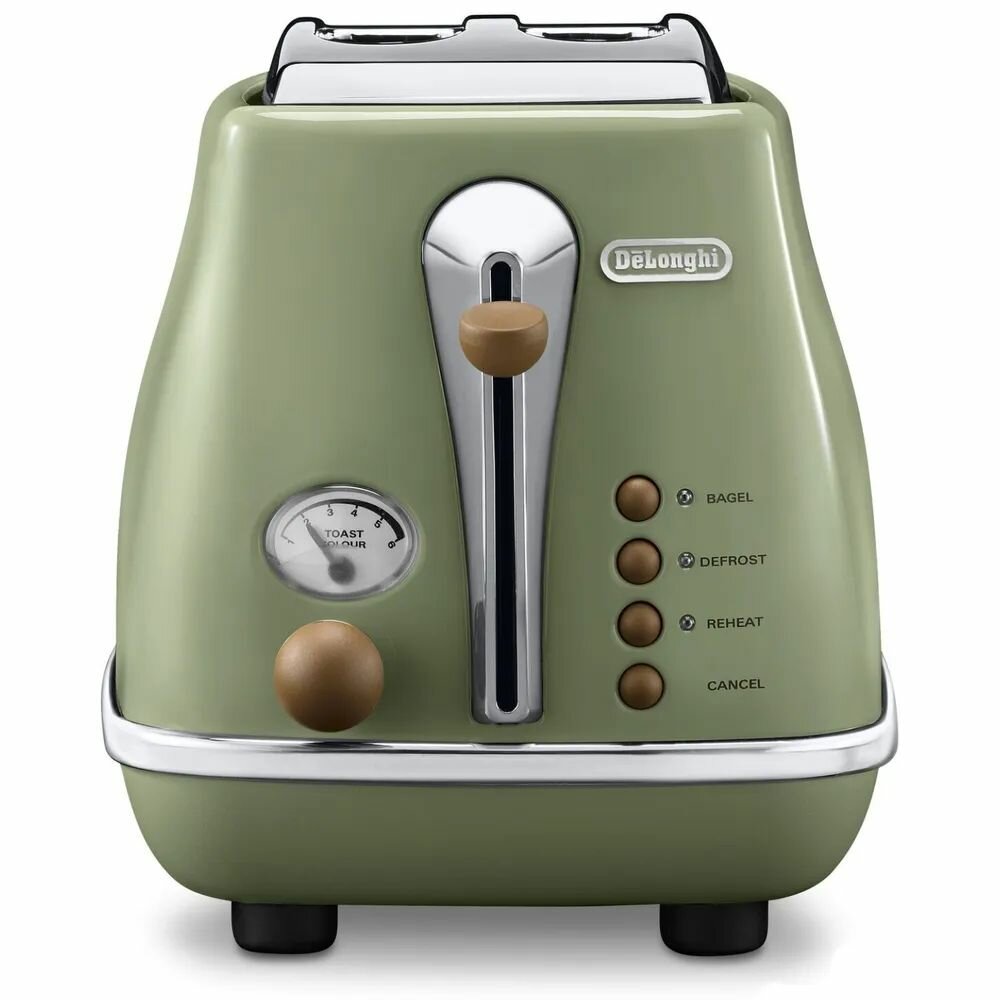 DeLonghi Тостер CTOC2003 VGR 900 Вт тостов 2 оливковый