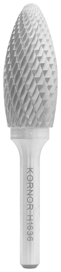 Борфреза Kornor пламевидная H0820BM06 насечка двойная