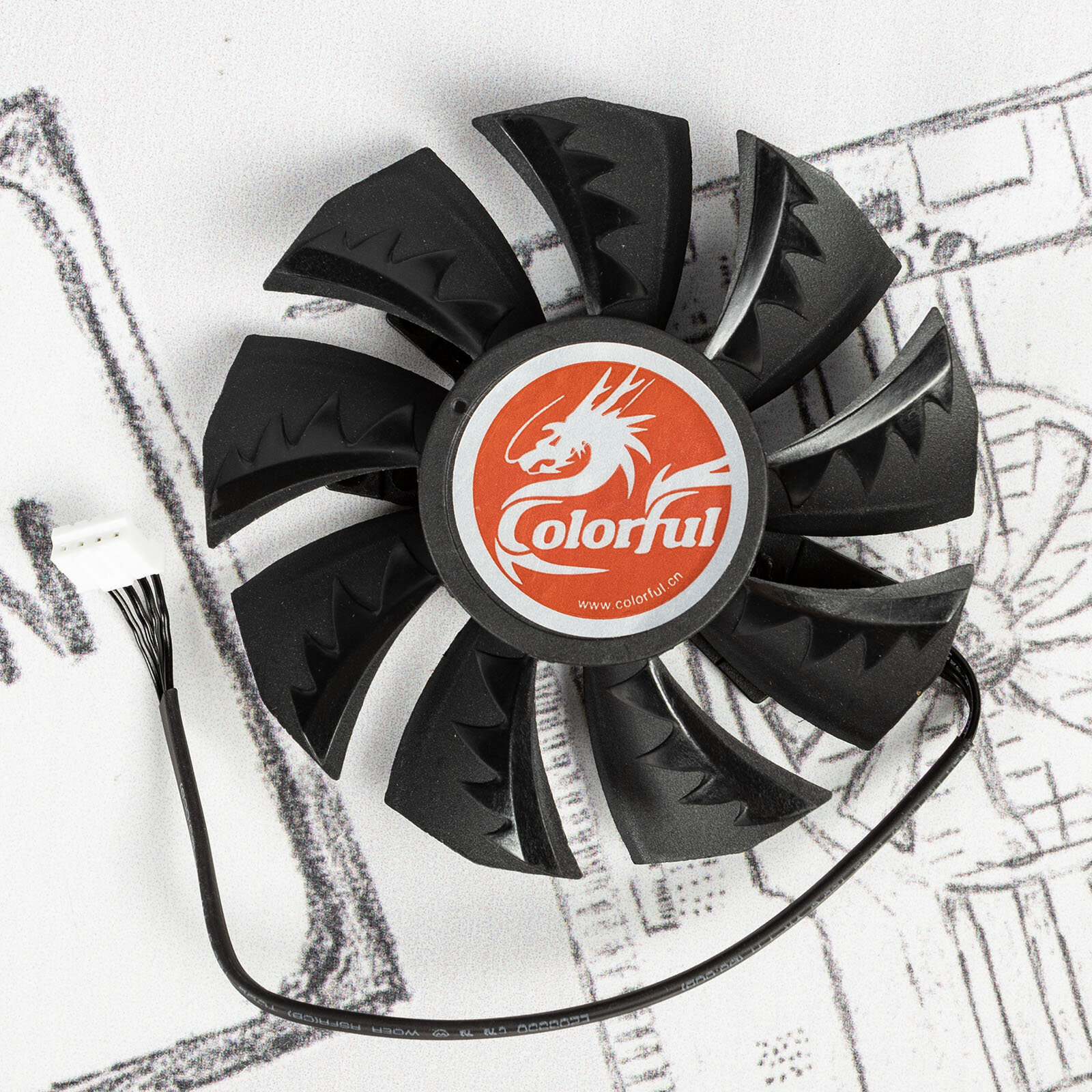 Вентилятор для видеокарты Colorful NB 12G-V RTX 3060, 3070, 3080 (Ti), 3090 ⌀75мм | №2