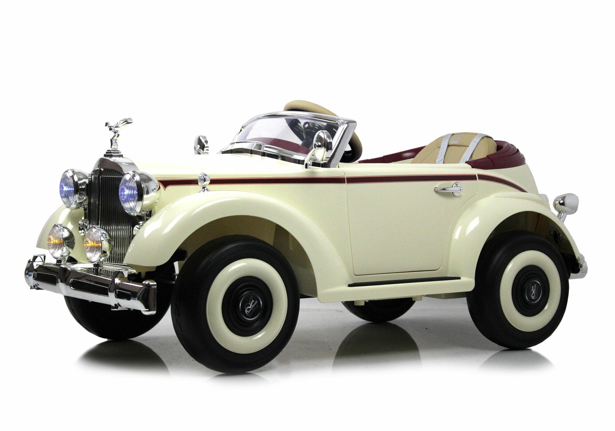 Детский электромобиль Rivertoys Rolls-Royce (E444EE) с дистанционным управлением бежевый