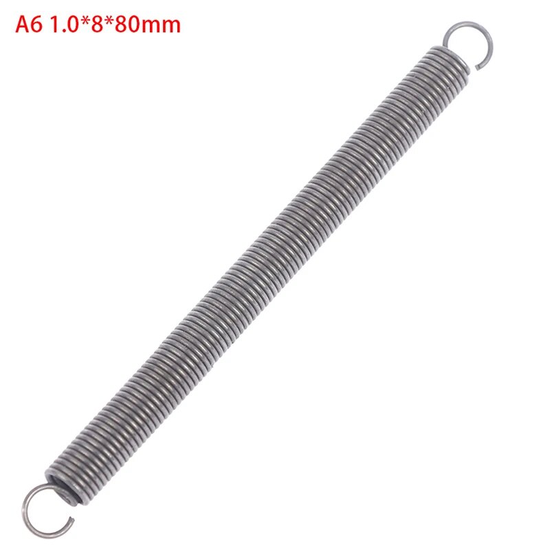 Пружины растяжения из стали 1.0 мм 1.0x8x80mm