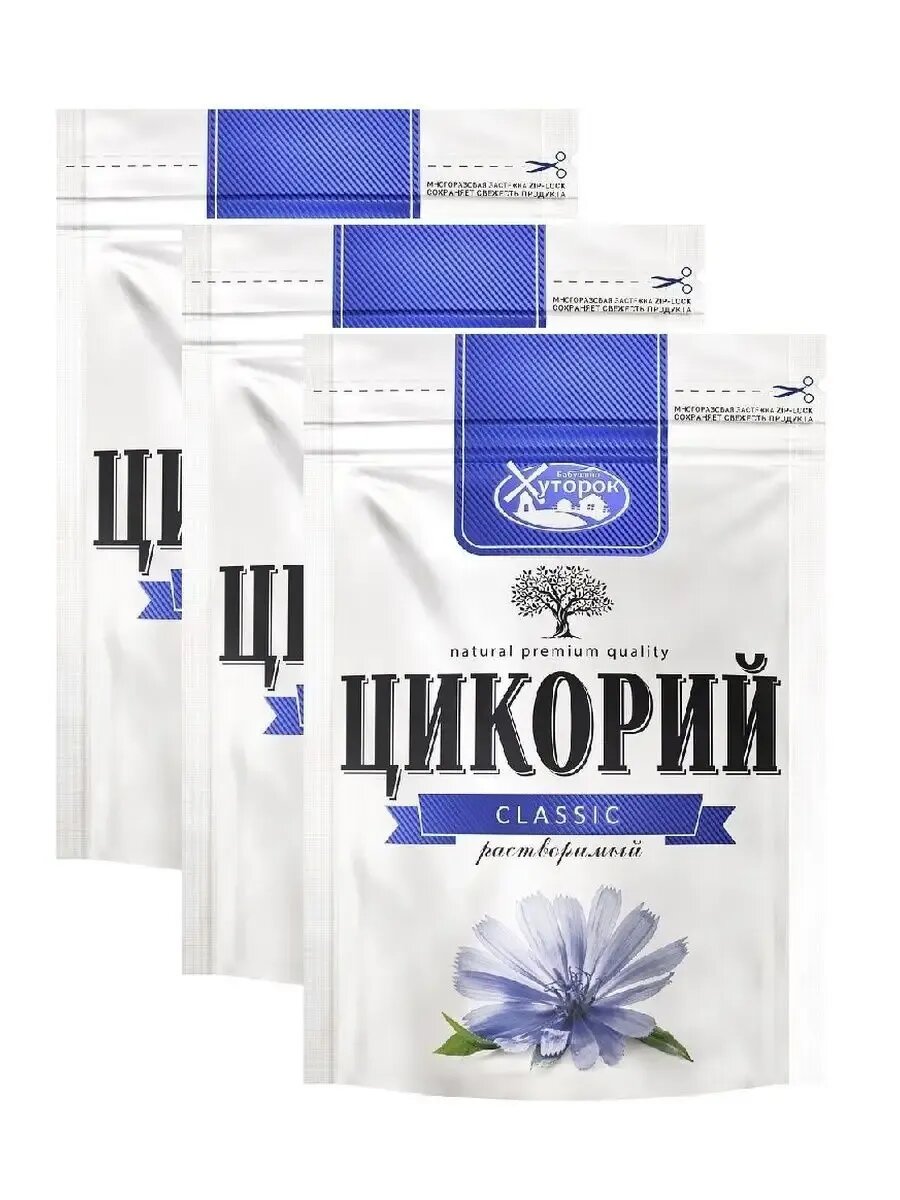 Цикорий Бабушкин Хуторок натуральный, растворимый, 100 гр - 3 штуки