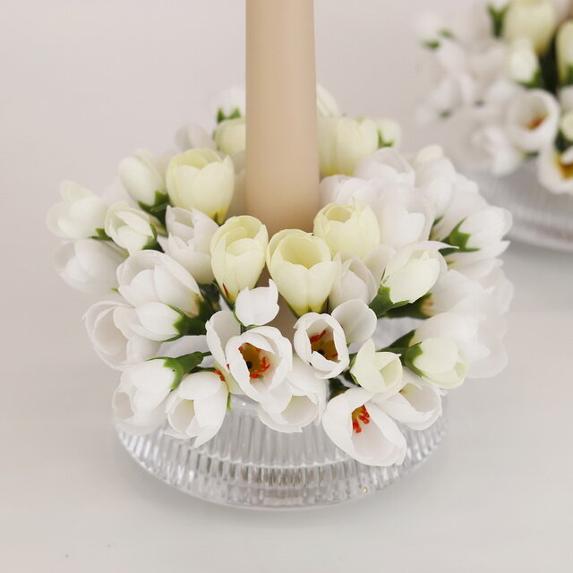 Венок для свечи Крокусы - Fascino Biano 13 см, EDG, 219966-10