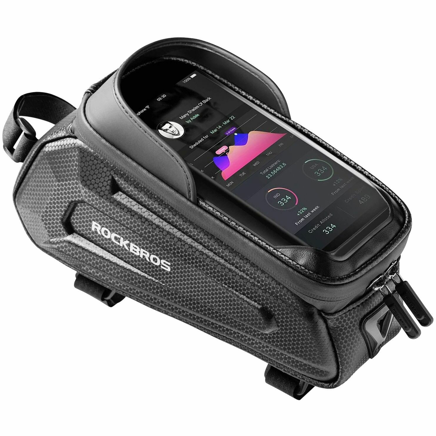 Сумка для велосипеда на раму для телефона Rockbros, навигация, водонепроницаемая