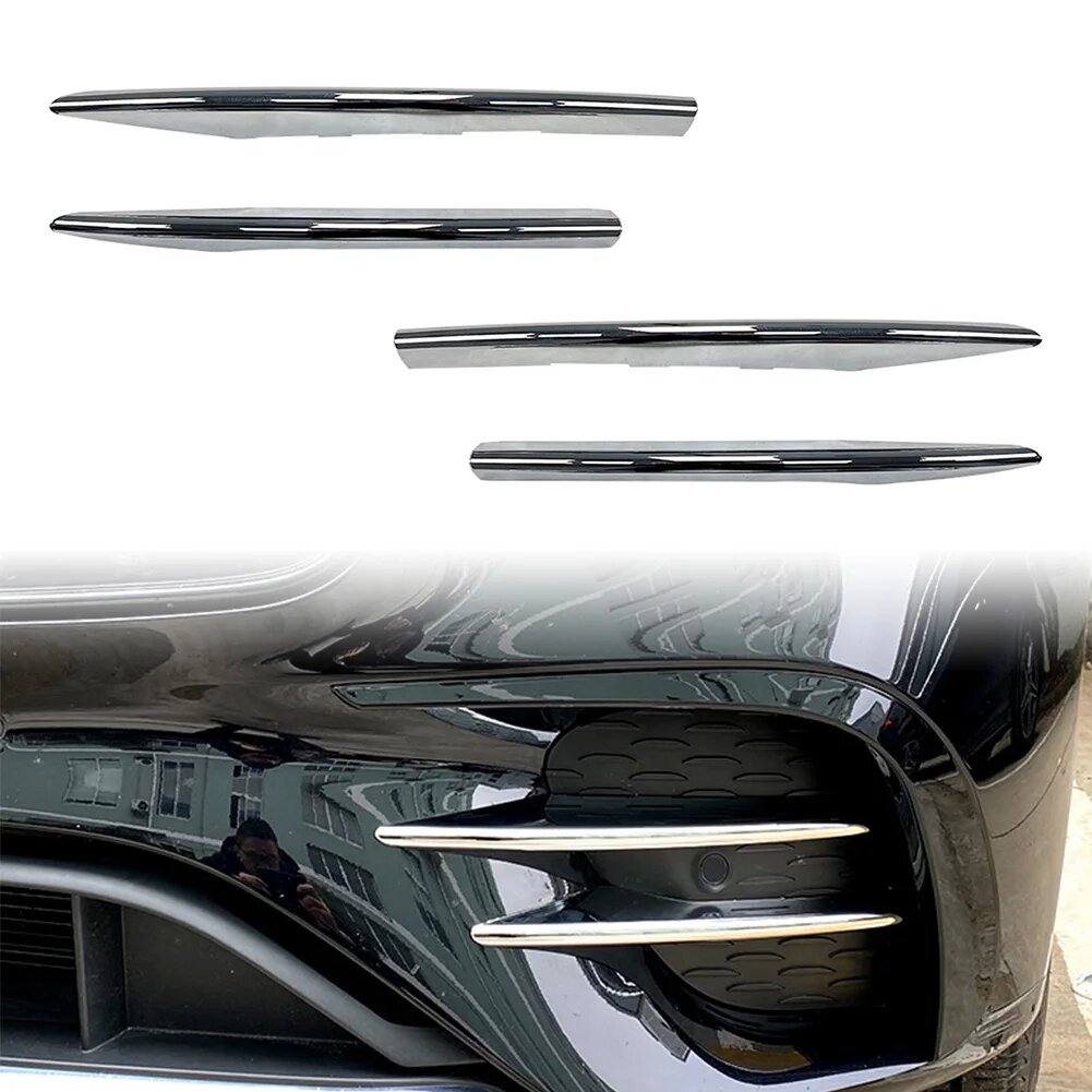 4 шт, передний бампер автомобиля, противотуманная фара, декоративная накладка для Mercedes Benz, новый E-Class W213 E260 E300 E450 E53 2021 2022 2023