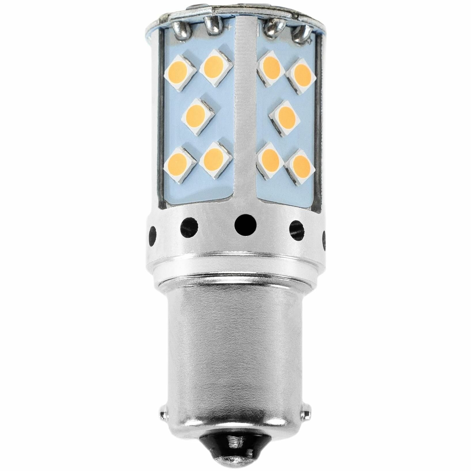 Комплект светодиодных габаритных ламп для автомобиля MYX P21 35SMD 12V желтый цвет 1156 цена за 2шт.