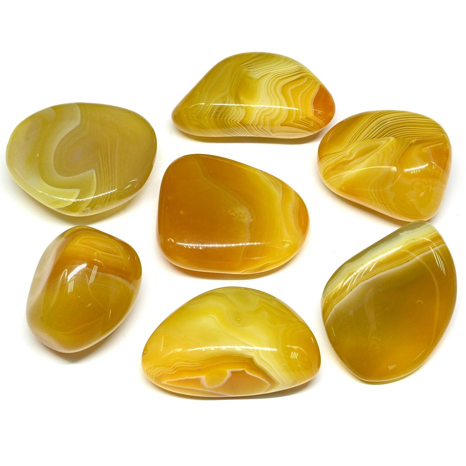 Минерал агат тонированный цв. желтый 48*31*27мм, 60-69г .