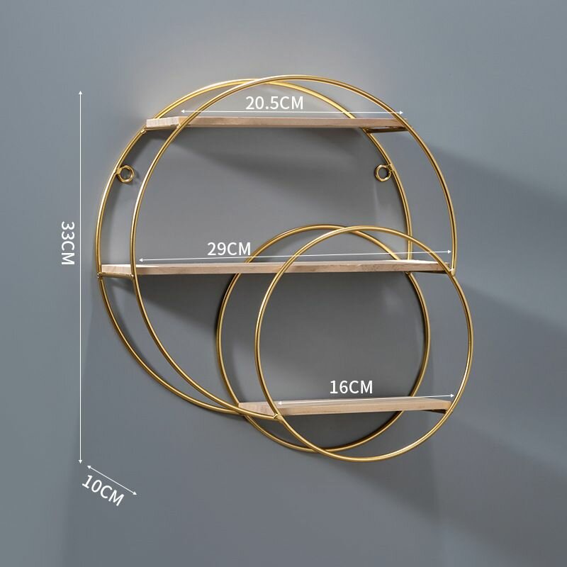 Полка в скандинавском стиле (круглая, трехслойная)