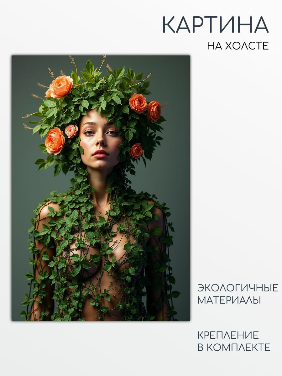 Картина на холсте "Богиня красоты" 40x60 см