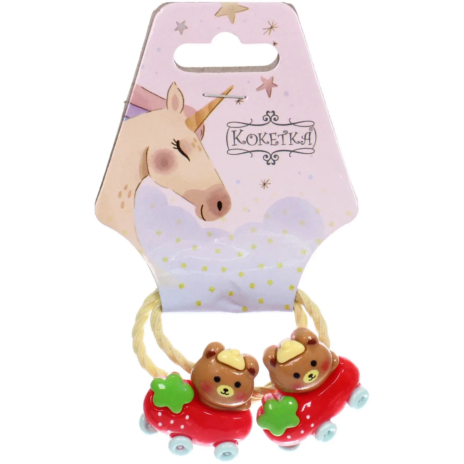 Резинки для волос детские 2шт «карамельки», мишки, d-3см, удобные