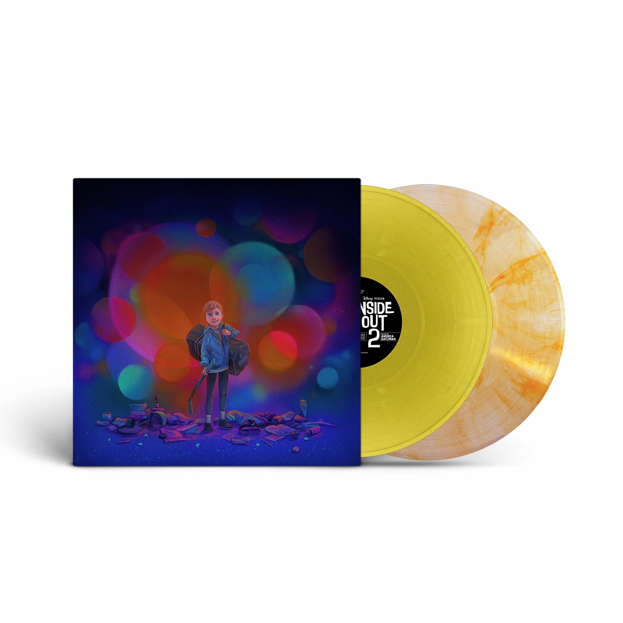 Головоломка 2 OST (Yellow Glitter & Orange-Clear Smoke USA Limited Soundtrack) Цвет: Желтый с Блестками и Оранжевый Дым, Виниловая Пластинка, Саундтрек Анимационный Фильм Inside Out 2