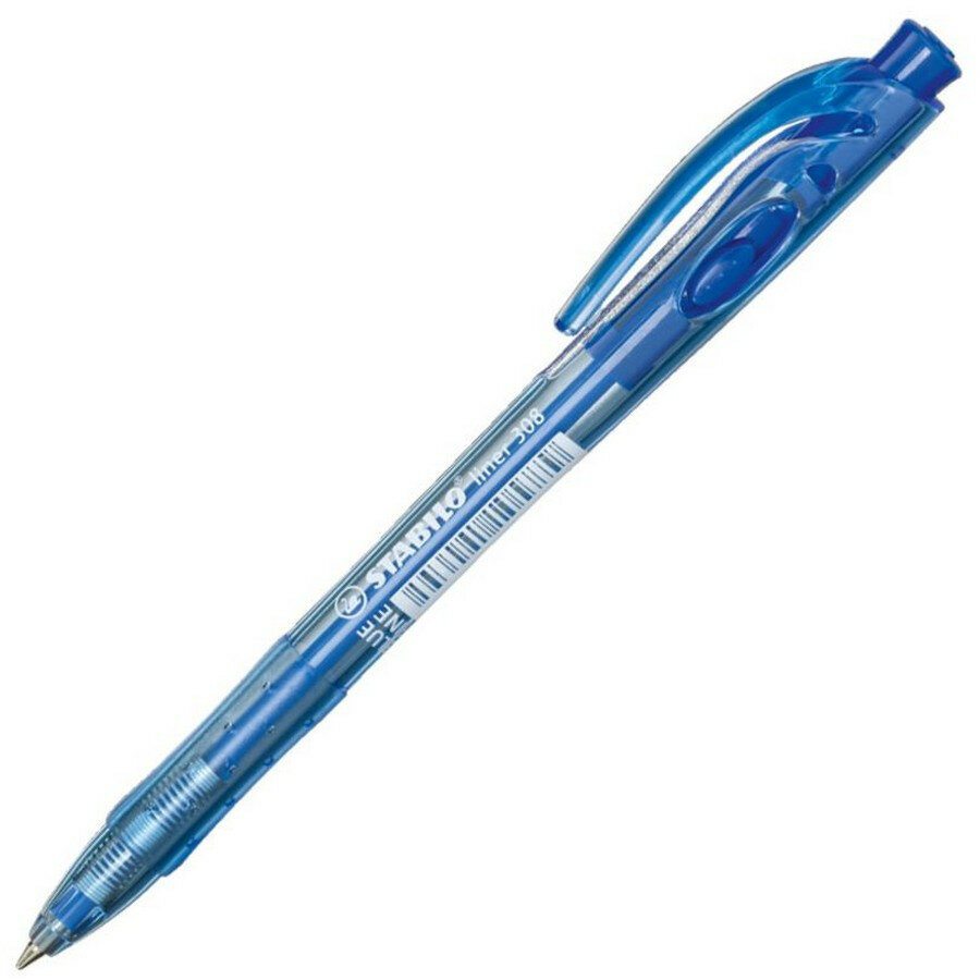 Ручка шариковая автоматическая Stabilo Liner 308 F/0,38 мм, Синяя (STABILO 308/41F)