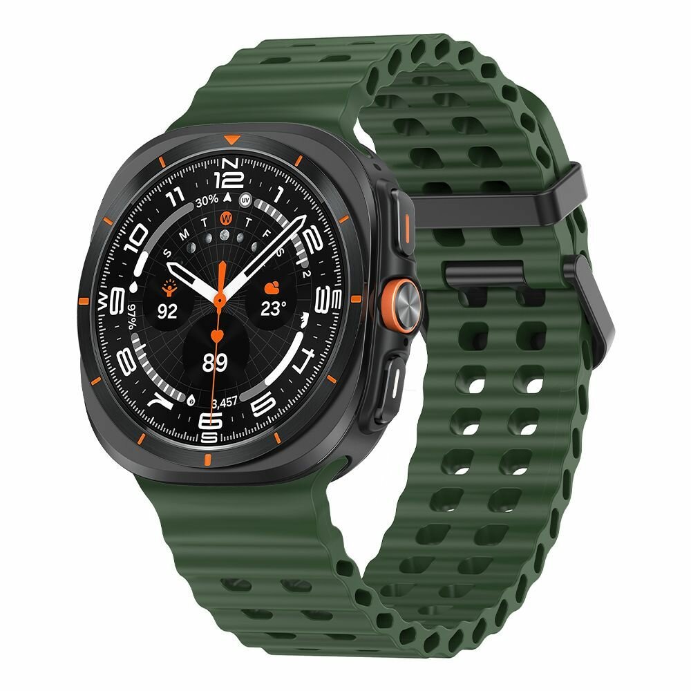 Силиконовые ремешки для Samsung Galaxy Watch Ultra 47 мм (2025), прочные морские браслеты для Galaxy Watch Ultra 2024