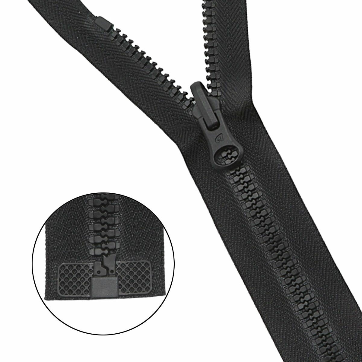 Молния трактор Тип 10 (6мм) 1 замок 85см с реверсным замком Arta-F (077 черный)