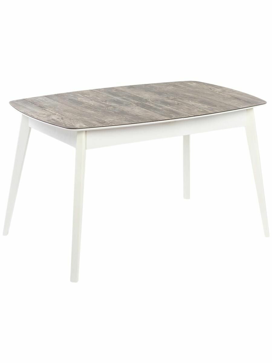 Стол кухонный обеденный Лестер СТП МДФ: Белое Дерево - Стеклопластик: Кантри