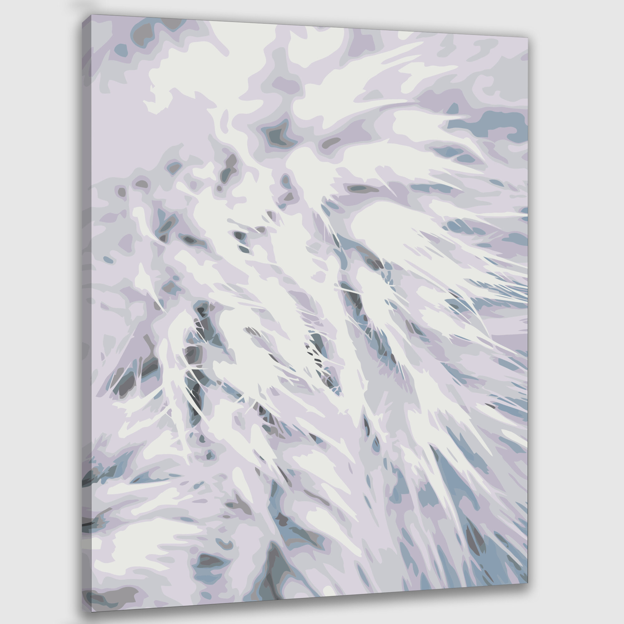 Картина по номерам 40x50 см, лапы хаски, снег, крупный план, пушистый мех, мягкий ветер, ощущение, замысловатые детали