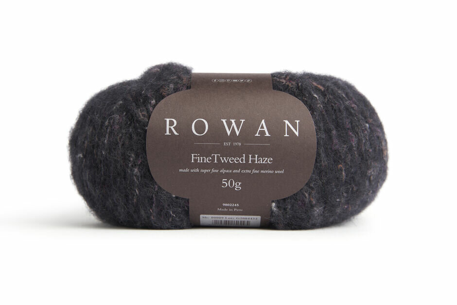 Fine Tweed Haze /Файн Твид Хэйз/ пряжа Rowan, 9802245 (009, nero (черный), черный)
