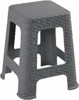 Табурет пластиковый для кухни, дома и дачи H45, серый