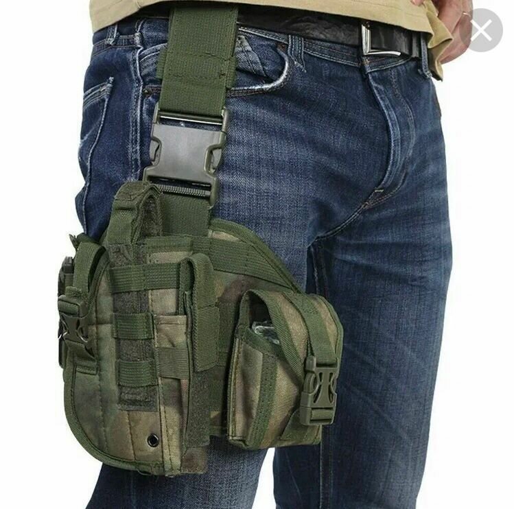 Кобура набедренная универсальная с подсумками 7.62 (Мох)