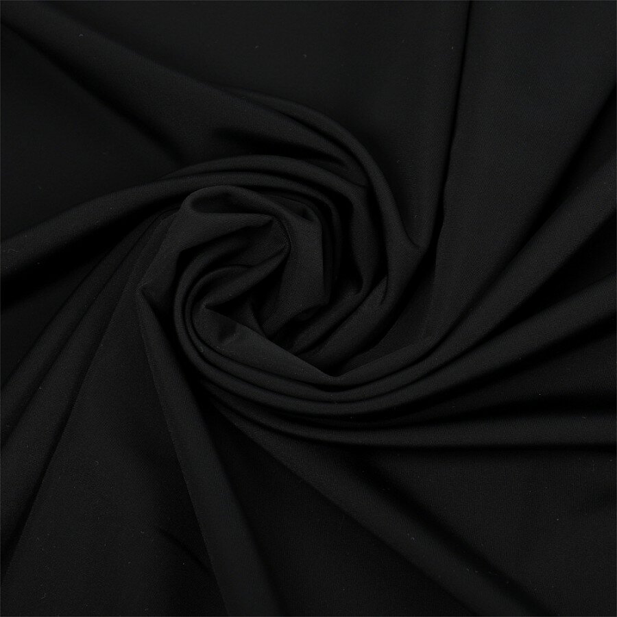 Ткань Бифлекс матовый 220 г/м² 82% нейлон, 18% спандекс шир.152 см TBY. Bf.180828.1 цв.1 черный уп.1м