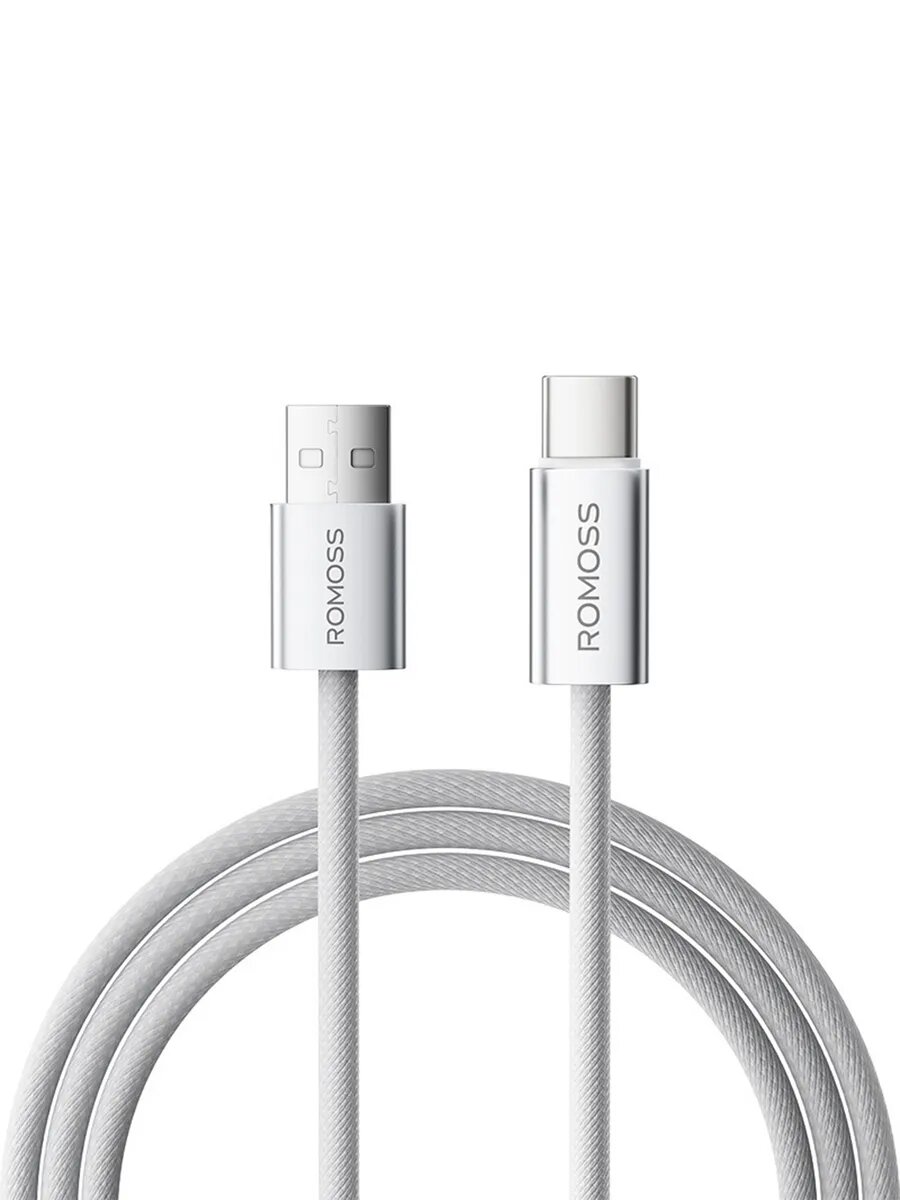 Кабель Romoss CB3038 USB - Type-C 100Вт 2м, быстрая зарядка 18W 2.1A — фото 1