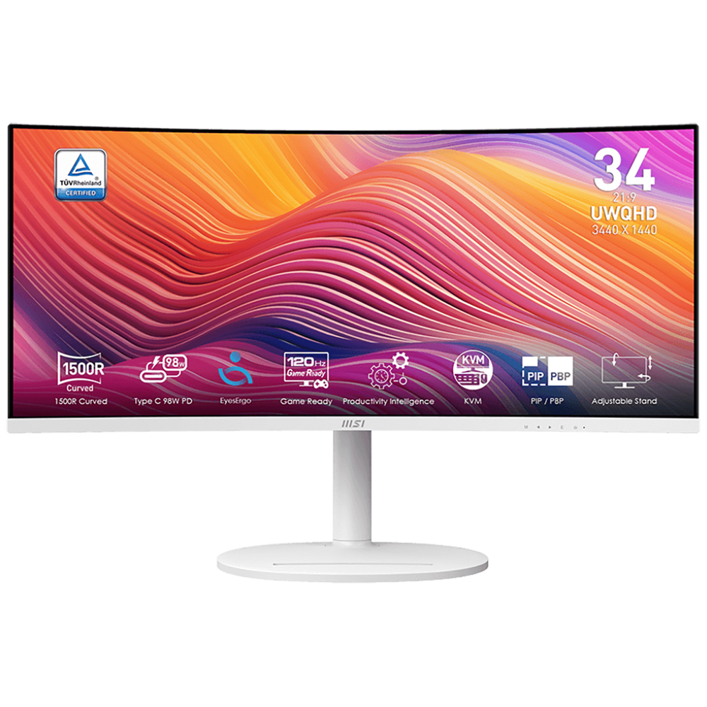 MSI Modern 34" MD342CQPW White VA Curved 3440x1440 120Hz 1ms