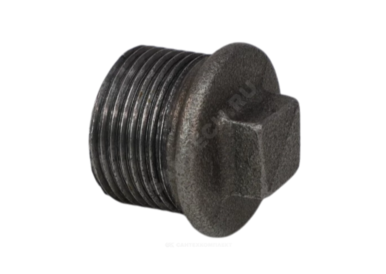 Заглушка Fittex PLUS Ду 25 НР, чугун, оцинкованный, 1", 1 шт