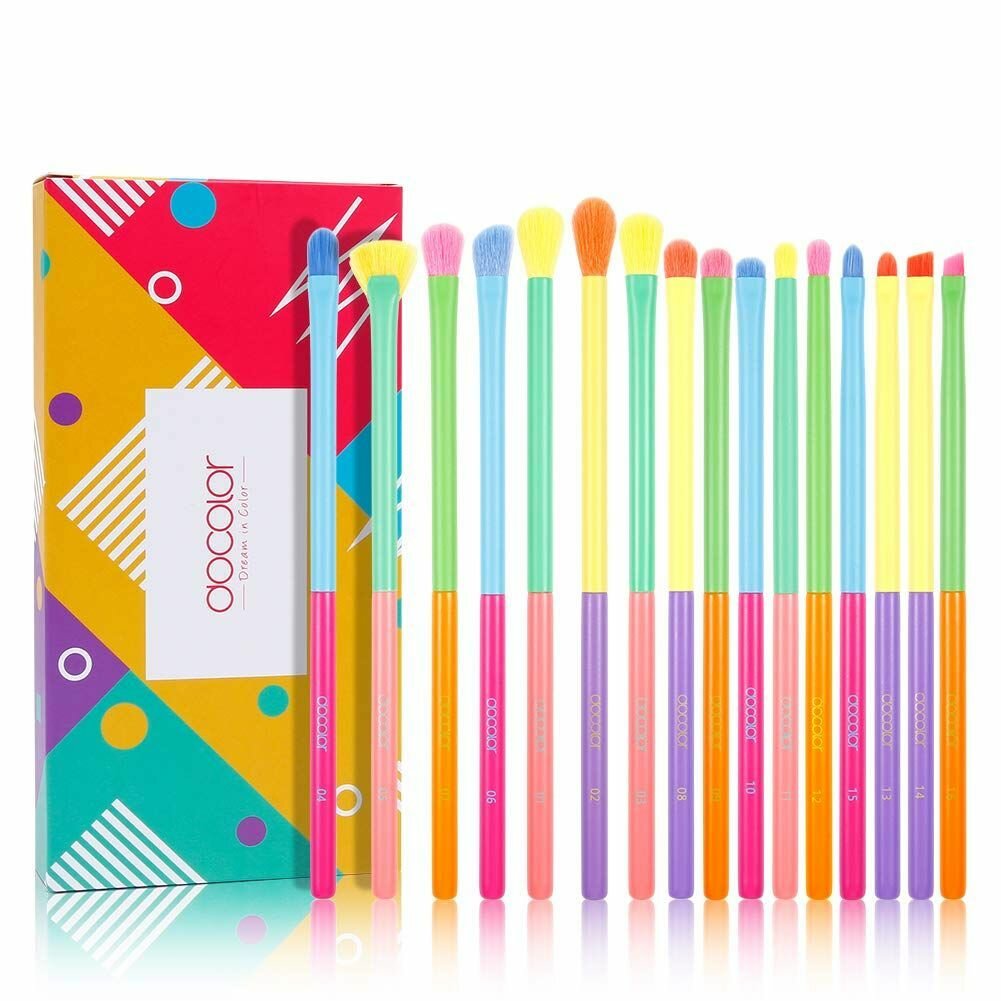 Docolor Профессиональный набор кистей из 16 штук / косметический набор / кисти для макияжа и теней