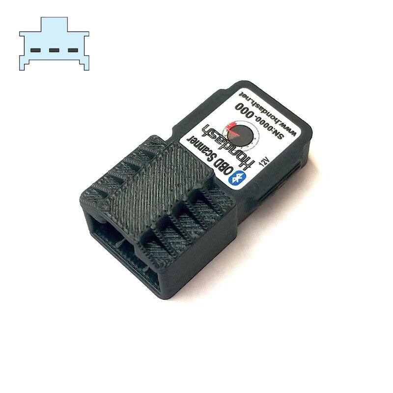 Автосканер Hondash, 3pin, DLC, OBD1, для Honda 1992-2001, с Bluetooth, для старых хонд