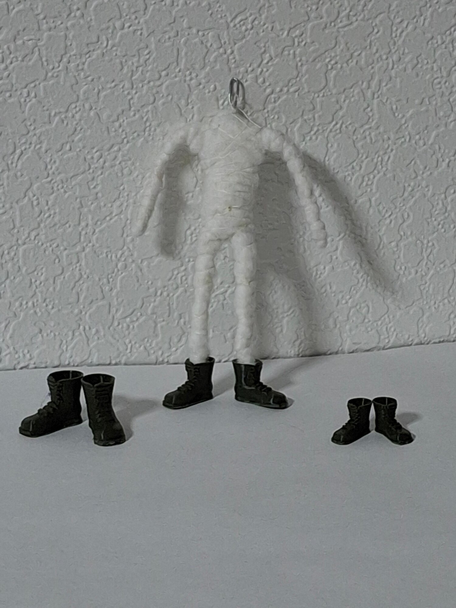 Миниатюрная обувь - 3 пары (высокие ботинки) для ватных игрушек размером 9-12 см, кукол, ручная работа, пластик