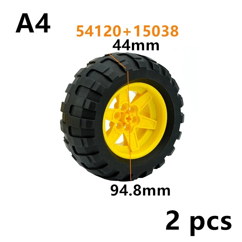 Конструктор леду Lego Technic ступица колеса Желтый, 54120 15038 A4