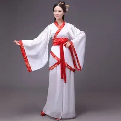 Женский винтажный ханьфу Hanfu комплект XL, 4-red white