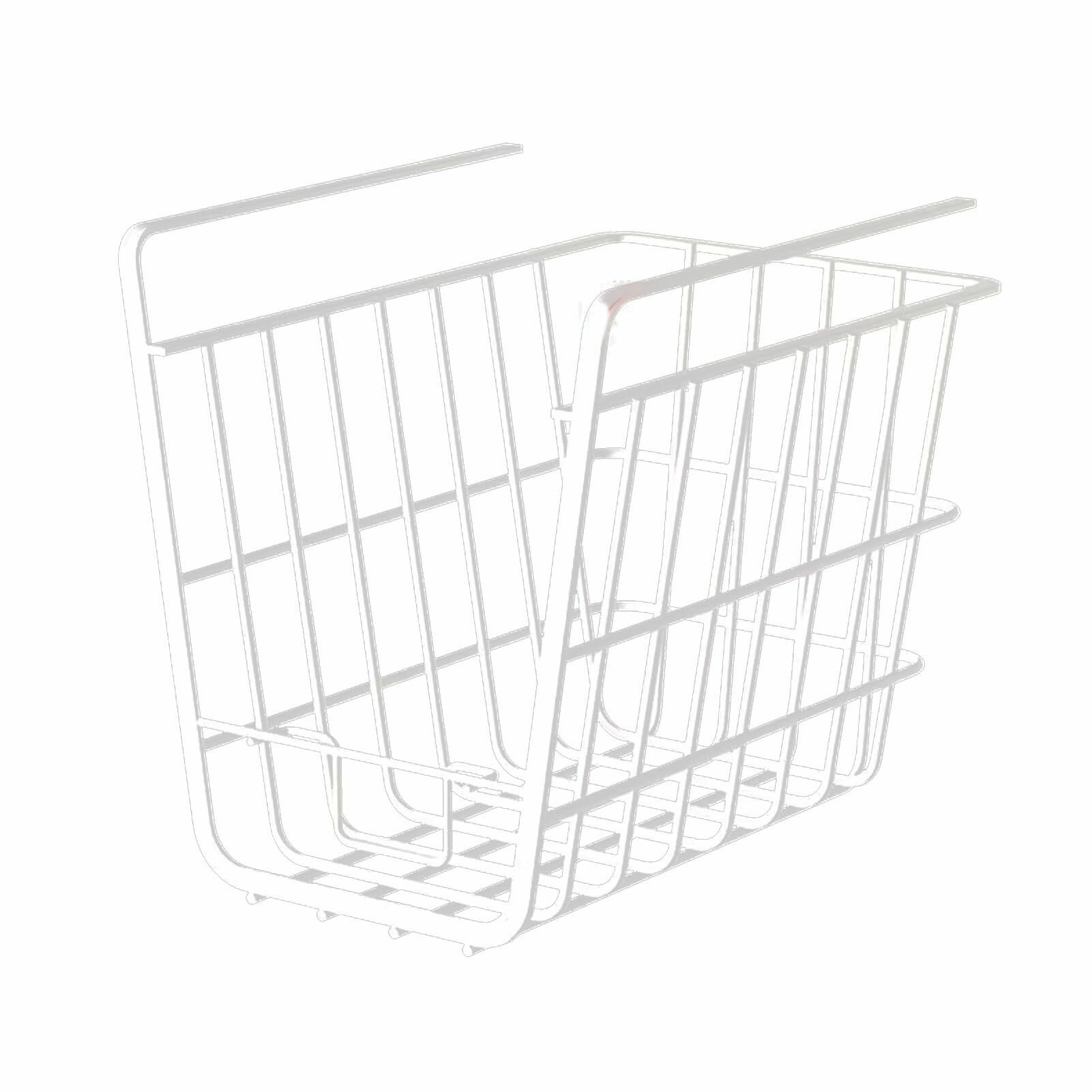 Органайзер-корзина под полкой шкафа, металлическая проволочная стойка, подвесная дополнительная полка для хранения с держателем для телефона