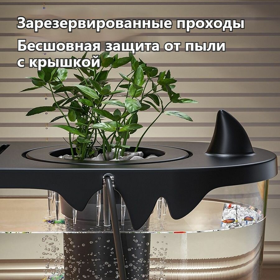 Аквариум для рыбок 3.5 литра с фильтр и 3 цветов освещение