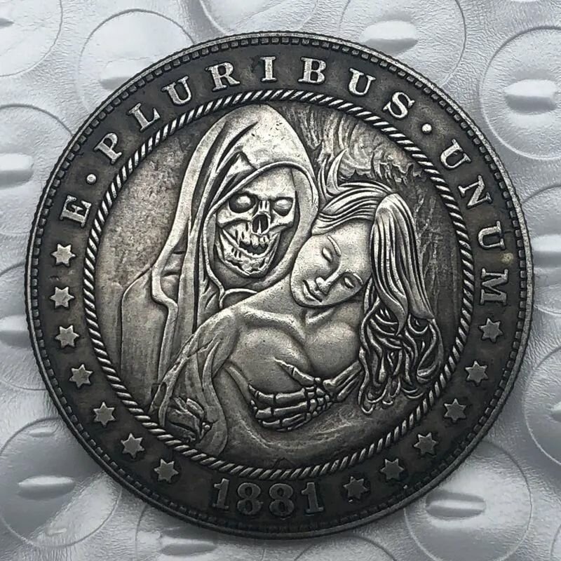 Zara Коллекция старинных монет, скелеты и красивые блуждающие монеты, медаль Моргана.